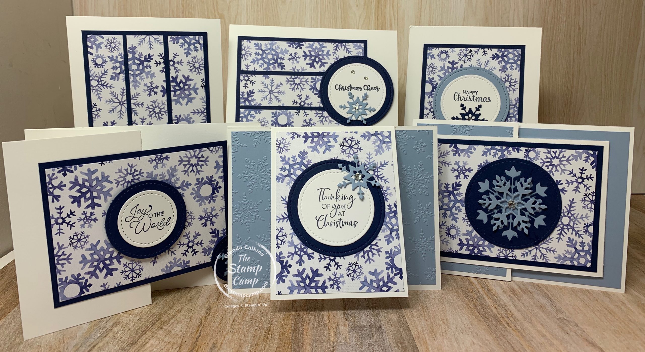 Snowflake Splendor One Sheet Wonder = 12 Cards - The Stamp Camp