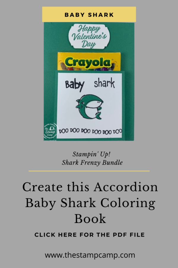 Make It Monday - Accordion Baby Shark Coloring Book - The Stamp Camp