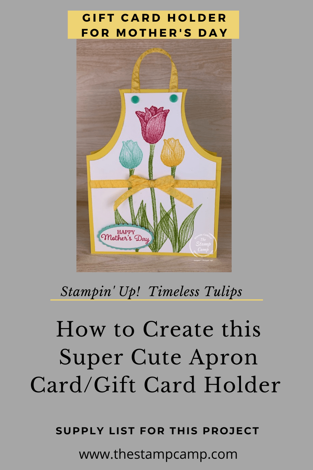 How To Create A Cute Apron Card/Gift Card Holder - The Stamp Camp