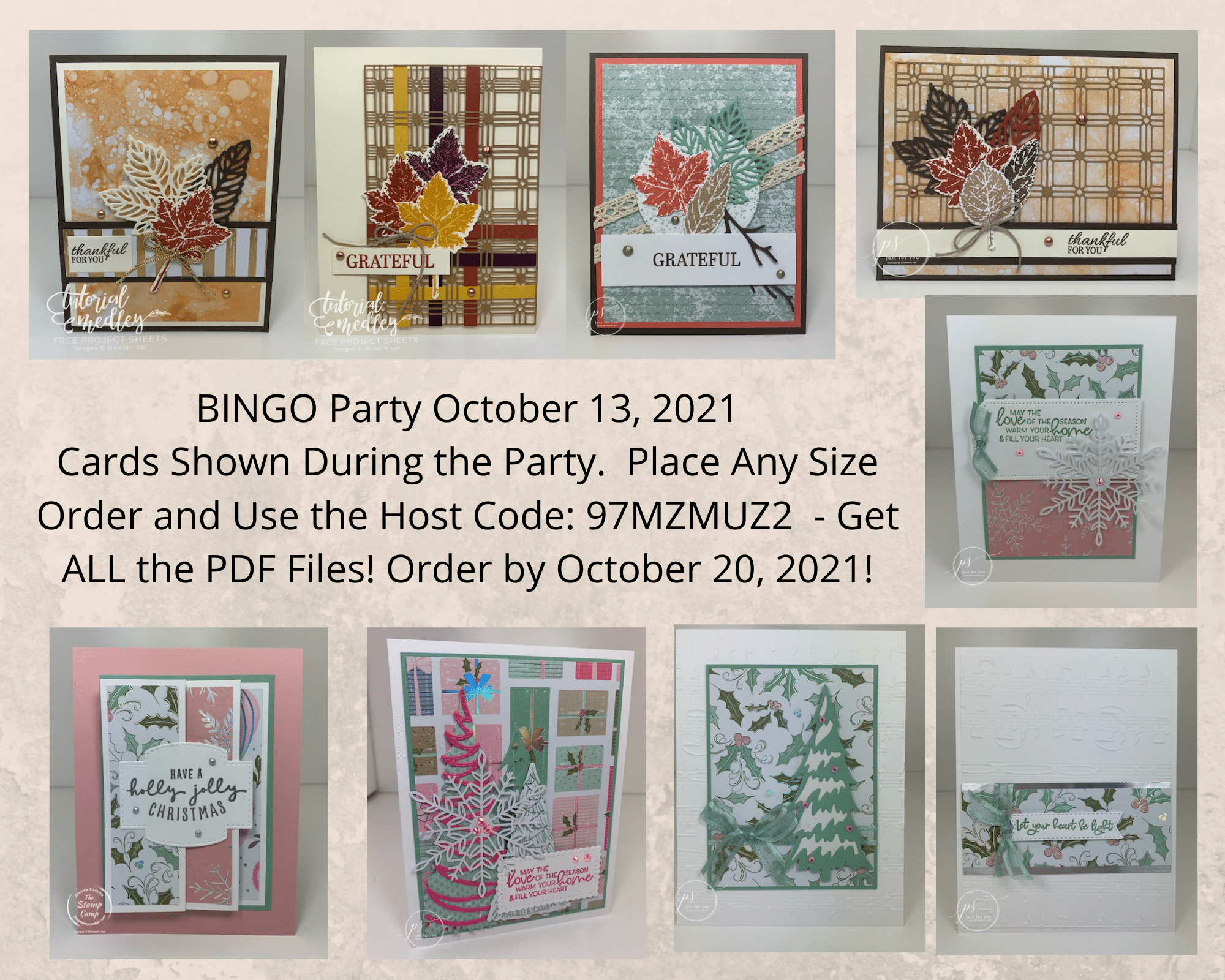 BINGO Sets Whimsical Trees Bundle & Gorgeous Leaves Bundle - The Stamp Camp