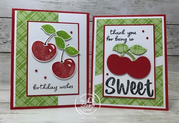 Let's Use The Sweetest Cherries Bundle To Create Simple Stamping Cards