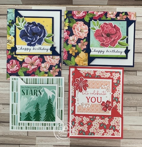 How to Make A Corner Fold Card Four Different Ways - The Stamp Camp