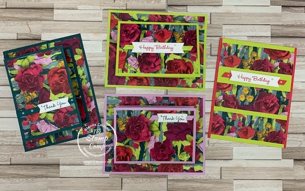 Four One Sheet Wonder Cards With Masterfully Made Paper - The Stamp Camp