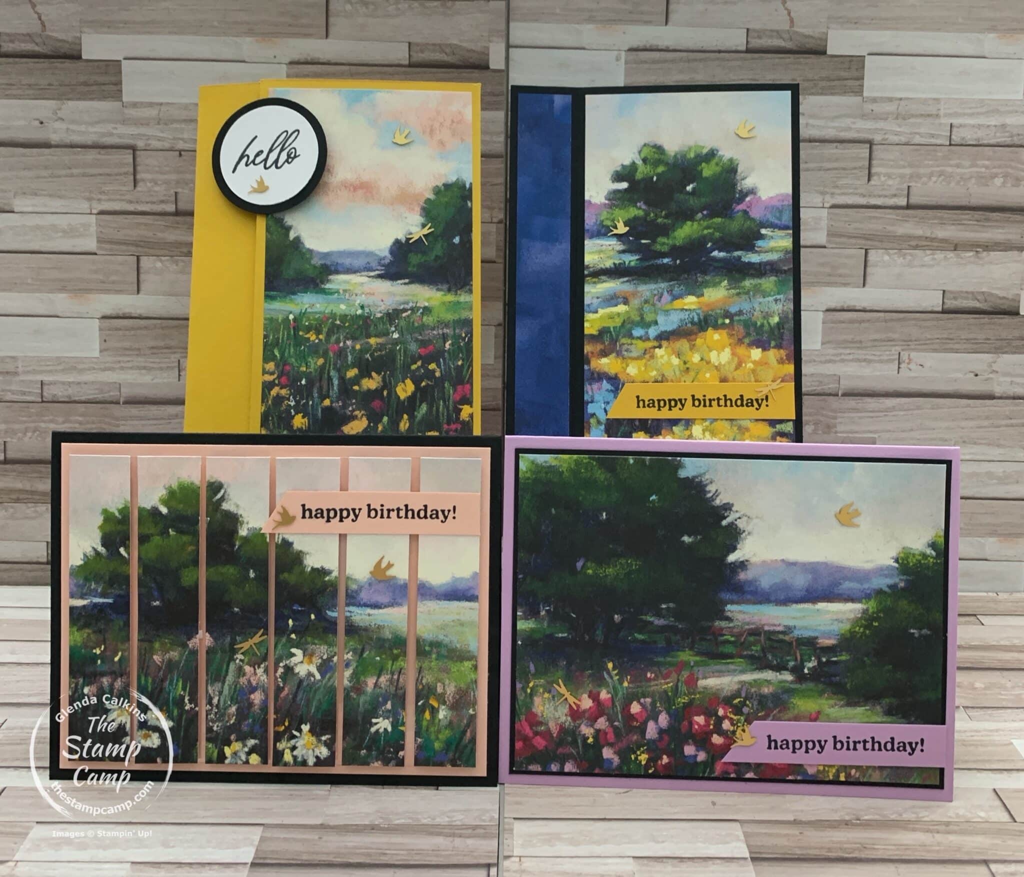 Meandering Meadows Designer Series Paper January Card Club Kit Stamp Camp