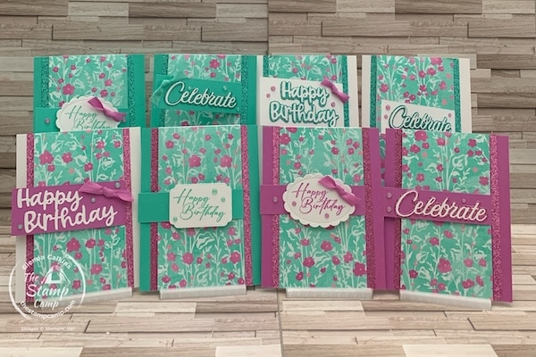 Eight Stunning One Sheet Wonder Fun Fold Birthday Cards - The Stamp Camp