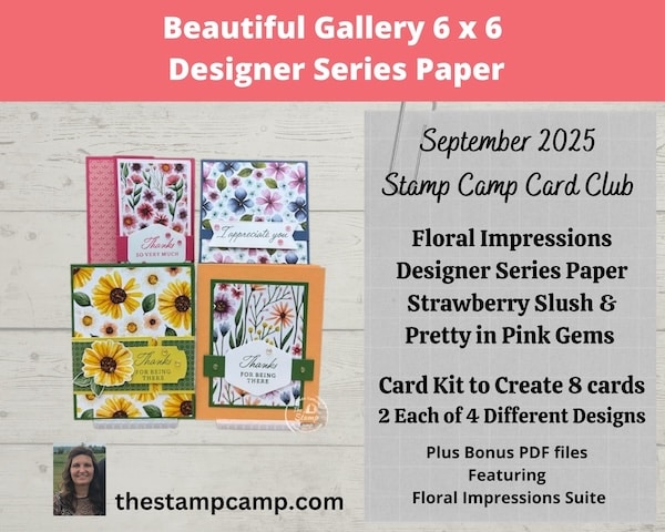 September Card Kit of the Month Featuring Floral Impressions